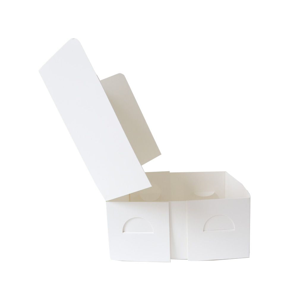 25 x White Cardboard Cake Boxes - 229mm x 229mm x 102mm– Stampbourne