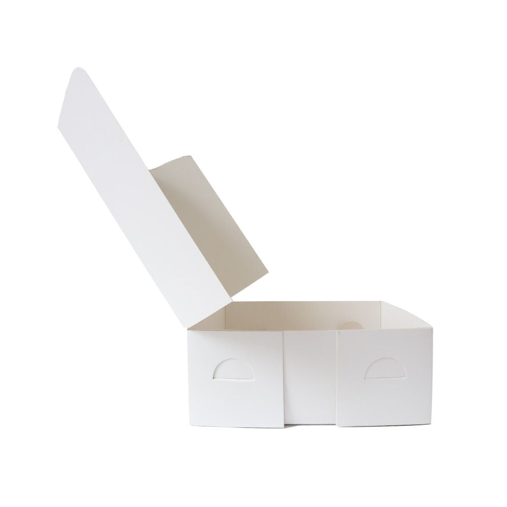 25 x White Cardboard Cake Boxes - 254mm x 254mm x 102mm– Stampbourne