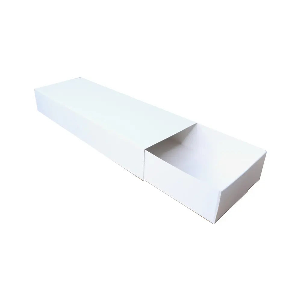 25 x White Pull Out Slide w/ Sleeve Boxes - 254mm x 89mm x 38mm ...