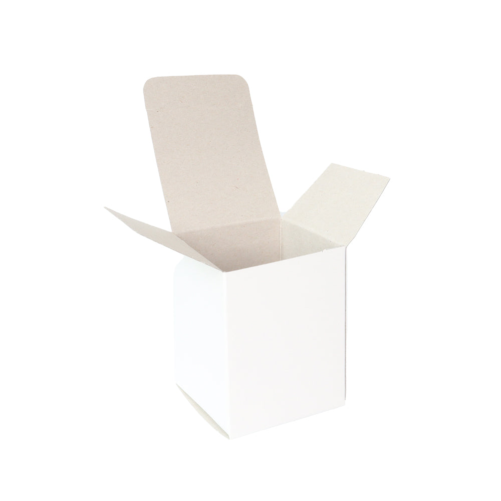 25 x White Cardboard Gift Boxes - 70mm x 70mm x 90mm– Stampbourne
