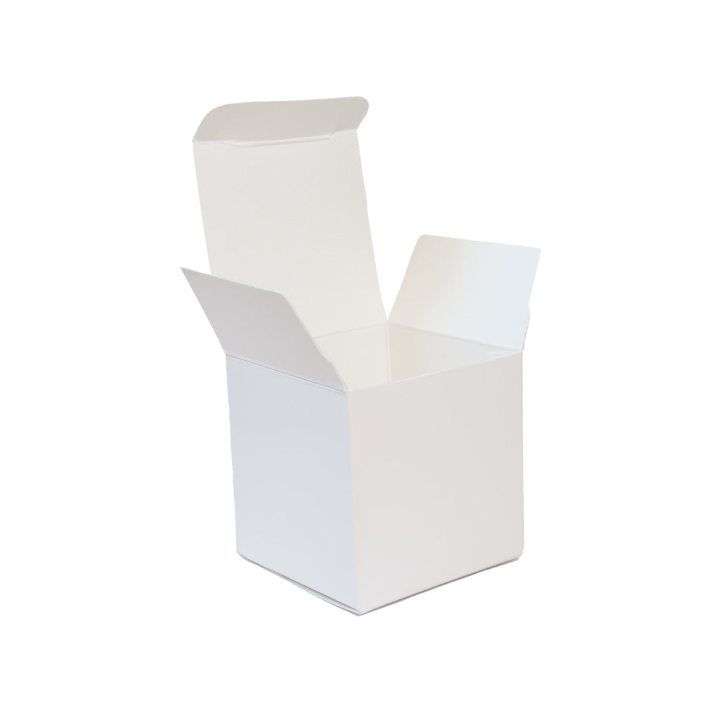 25 x White Cardboard Gift Boxes - 75mm x 75mm x 75mm– Stampbourne