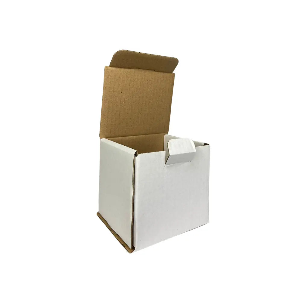 25 x White Single Wall Cardboard Boxes - 100mm x 100mm x 100mm– Stampbourne