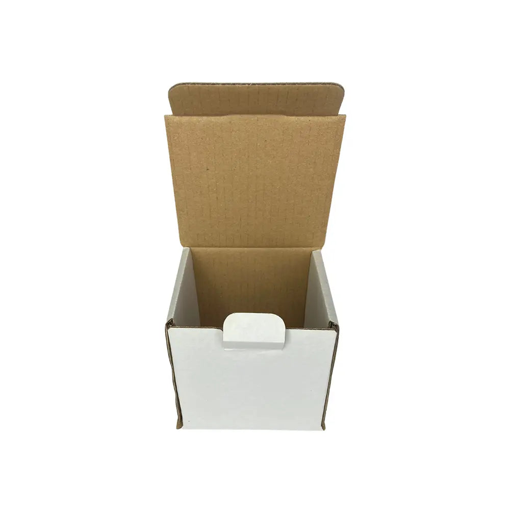 25 x White Single Wall Cardboard Boxes - 100mm x 100mm x 100mm– Stampbourne