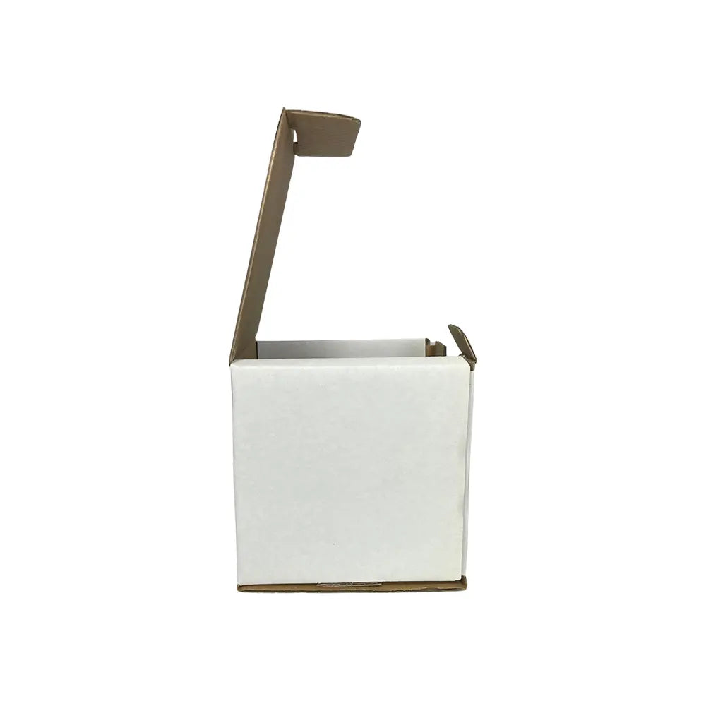 25 x White Single Wall Cardboard Boxes - 100mm x 100mm x 100mm– Stampbourne