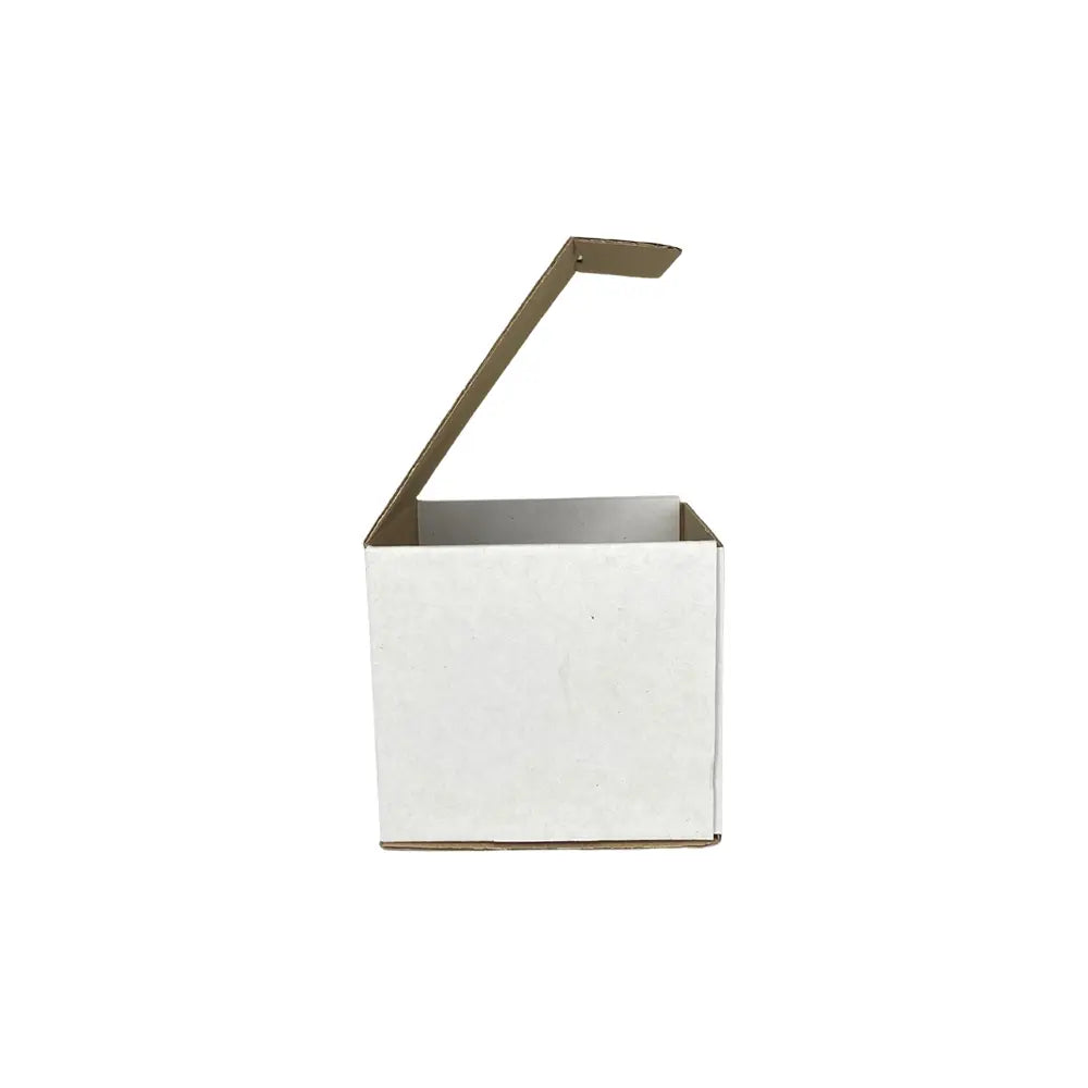 25 x White Single Wall Cardboard Boxes - 108mm x 101mm x 89mm– Stampbourne