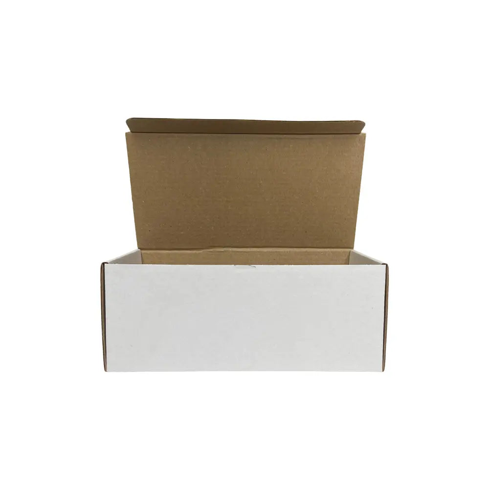 25 x White Single Wall Cardboard Boxes - 191mm x 102mm x 76mm– Stampbourne
