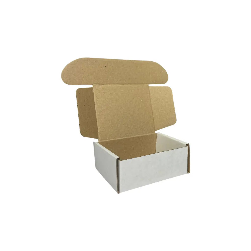 25 x White Single Wall Cardboard Boxes - 97mm x 83mm x 40mm